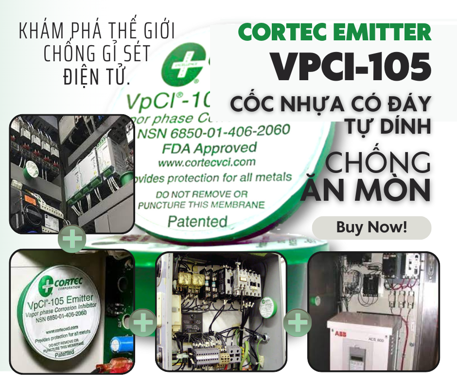 CỐC NHỰA PHÁT HƠI VCI CHỐNG ĂN MÒN CHO THIẾT BỊ ĐIỆN, ĐIỆN TỬ VIỄN THÔNG VpCI-105 Emitters ...